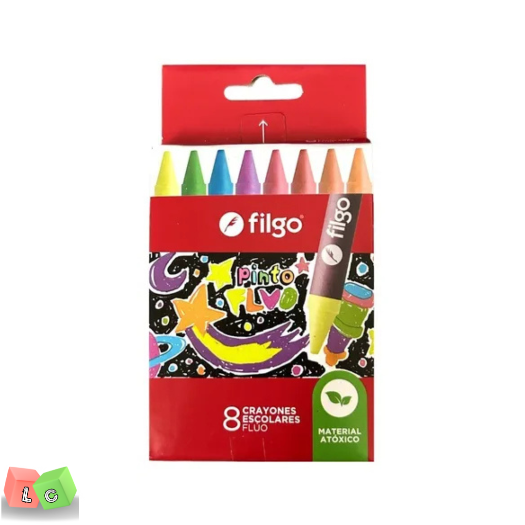 CRAYON FILGO FLUO X8 - Librería Cartuun